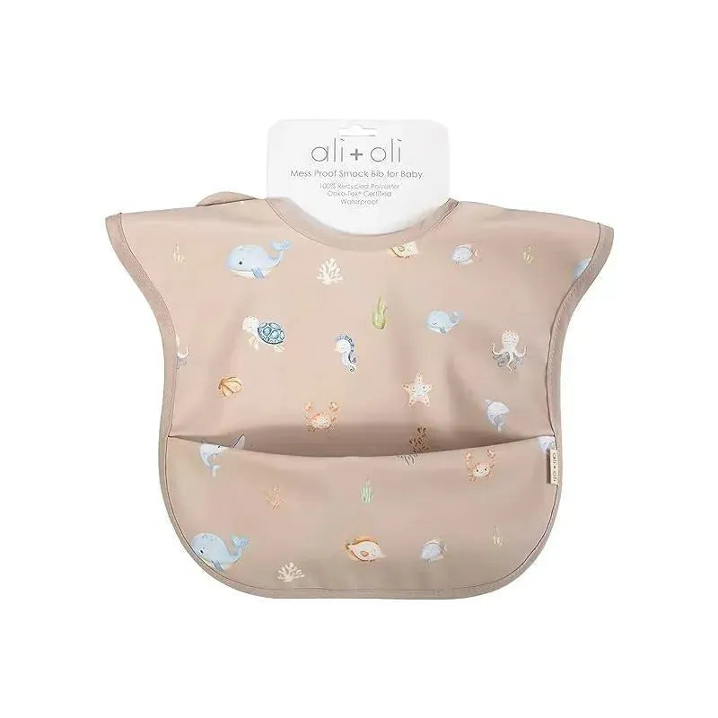 Ali + Oli - Smock Bib For Baby & Toddler Short Sleeve, Undersea