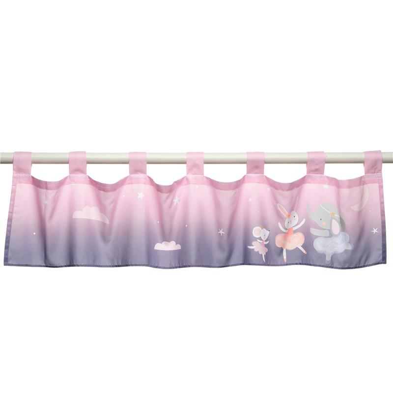 Bedtime Originals - Tiny Dancer Ballet Animals Window Valance Pink/Pur