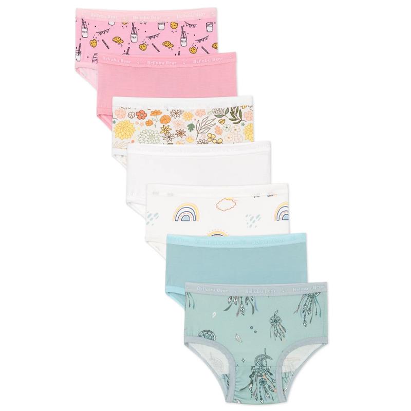 Bellabu Bear - 7Pk Springtime Bamboo Girls' Underwear, 4/5T