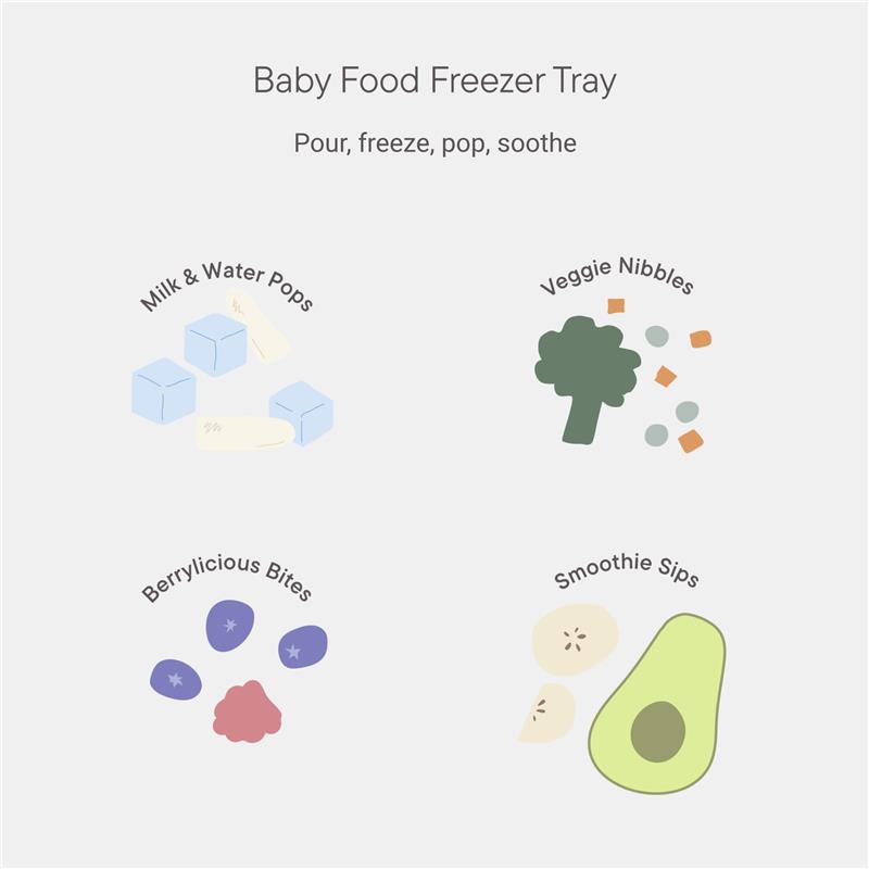 Bibs - Baby Food Freezer Tray Ivory | MacroBaby