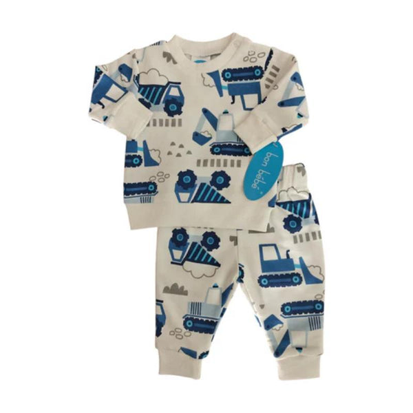 Bon Bebe - 2Pk Matchy Matchy Sets, Blue Trucks | MacroBaby