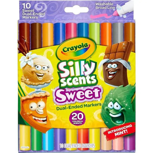 Crayola - 10 Ct Silly Scents Sweet Dual-Ended Markers | MacroBaby