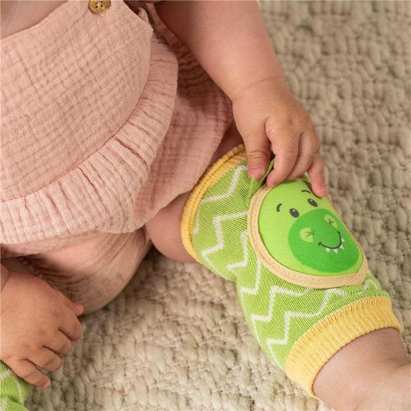 Demdaco - Dinosaur Infant One Size Fits Most Green & Yellow Knee Pads