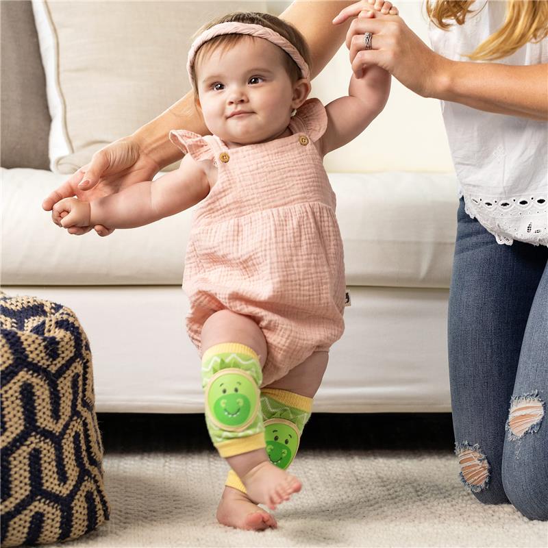 Demdaco - Dinosaur Infant One Size Fits Most Green & Yellow Knee Pads