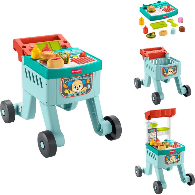 Fisher Price - Baby Learning Toy Laugh & Learn 4-in-1 Snack Cart Walke