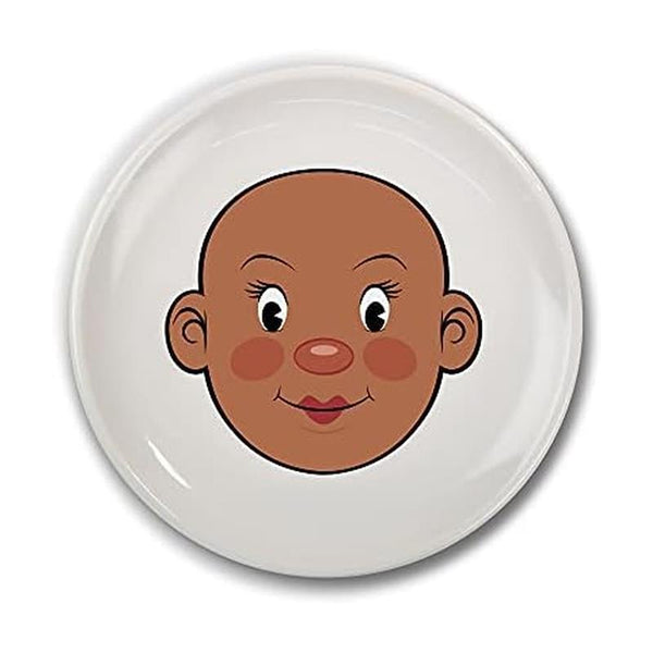 Genuine Fred - Fred Ms. Food Face Dinner Plate for Kids - 8.25” Ceramic ...