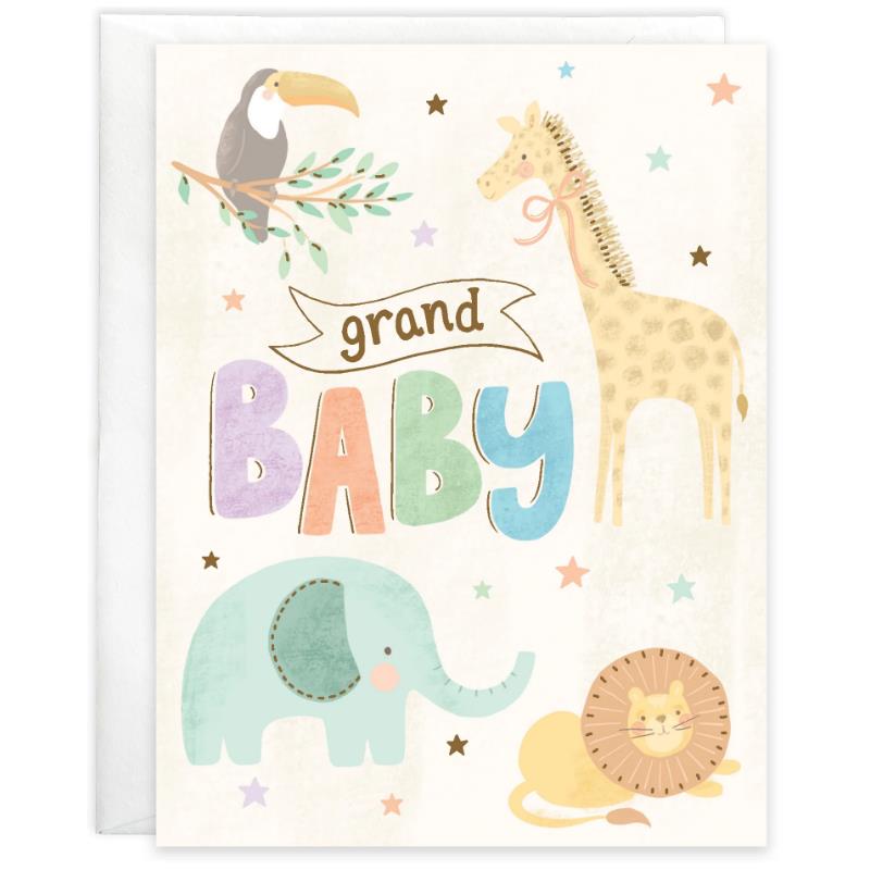 Gina B Designs - Baby Greeting Card Jungle Grand Baby