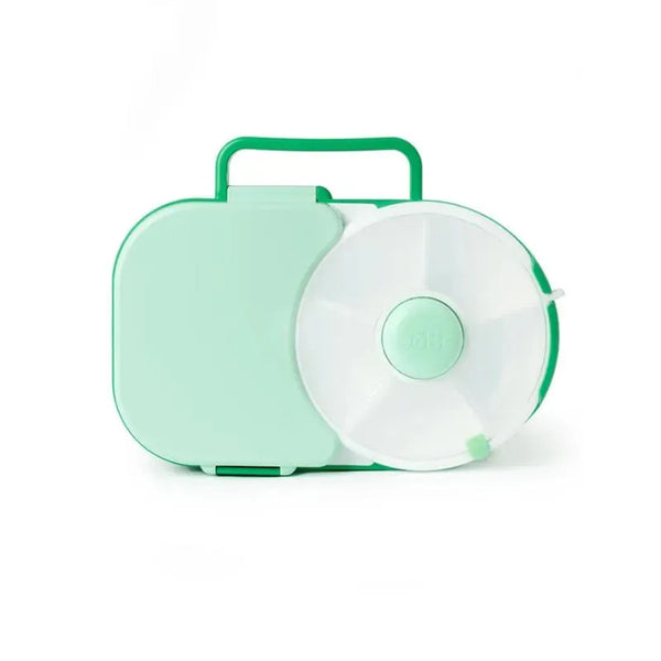 Gobe Kids - 2 In 1 Lunchbox With Small Spinner Flip, Sage Green | MacroBaby