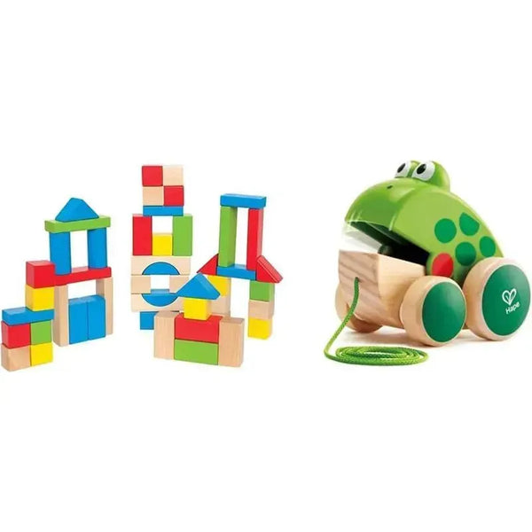 Hape - Maple Wood Kids Building Blocks | MacroBaby