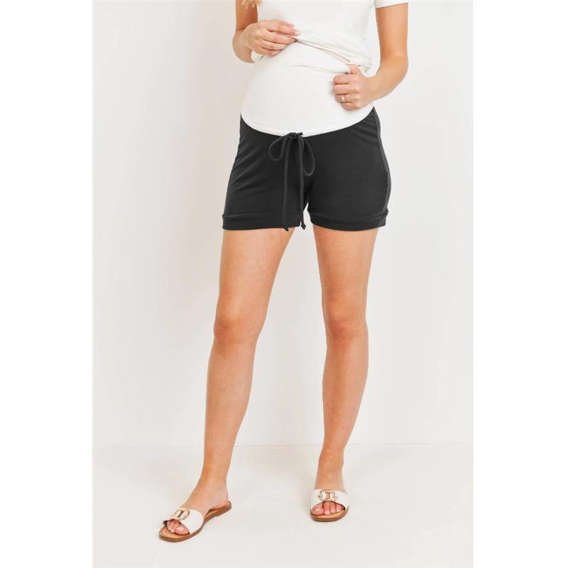 Hello Miz - Solid Terry Maternity Over The Belly Track Short