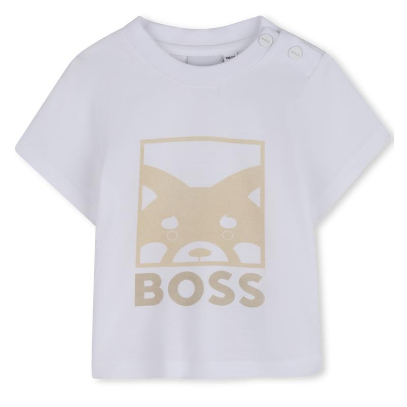 Hugo Boss Baby - Infant Short Sleeve Tee W/ Red Panda Graphic White