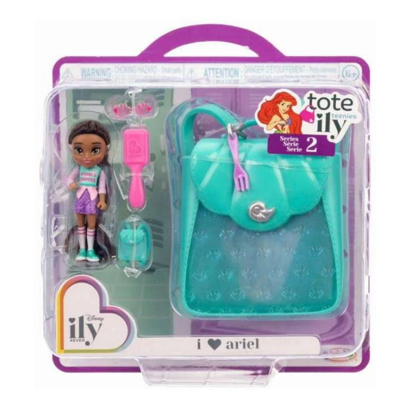 Jakks - Disney Tote Ily Teenies Series 2 I Love Ariel Mini Doll