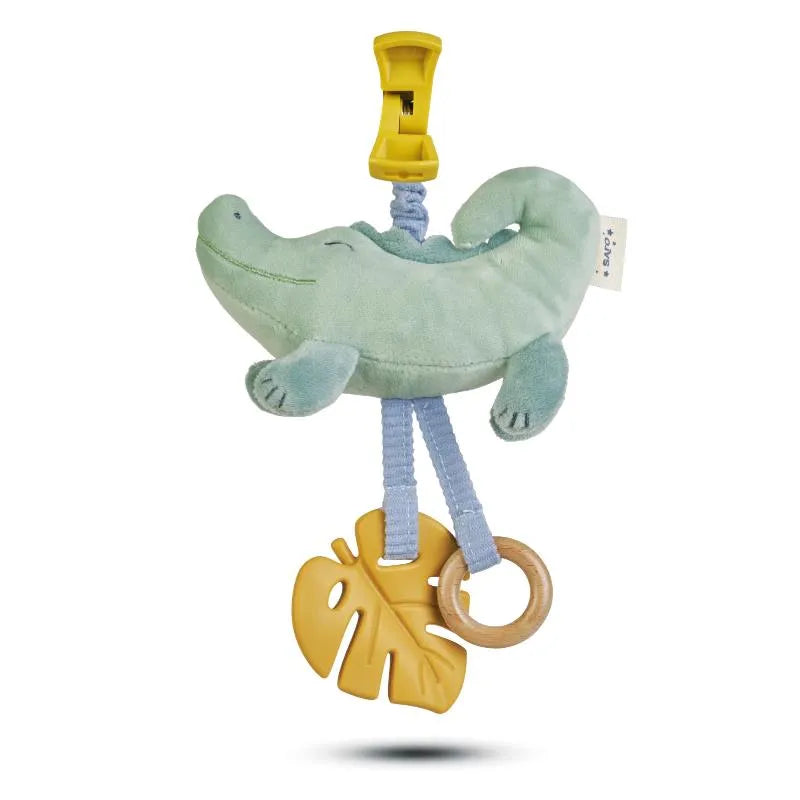 Kalencom - Jungle Party Pull Down Rattle, Crocodile | MacroBaby