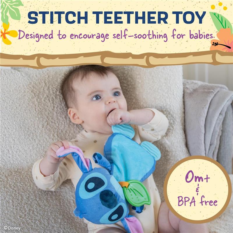 Kids Preferred - Disney Baby's Stitch Plush and Sensory Crinkle Teethe