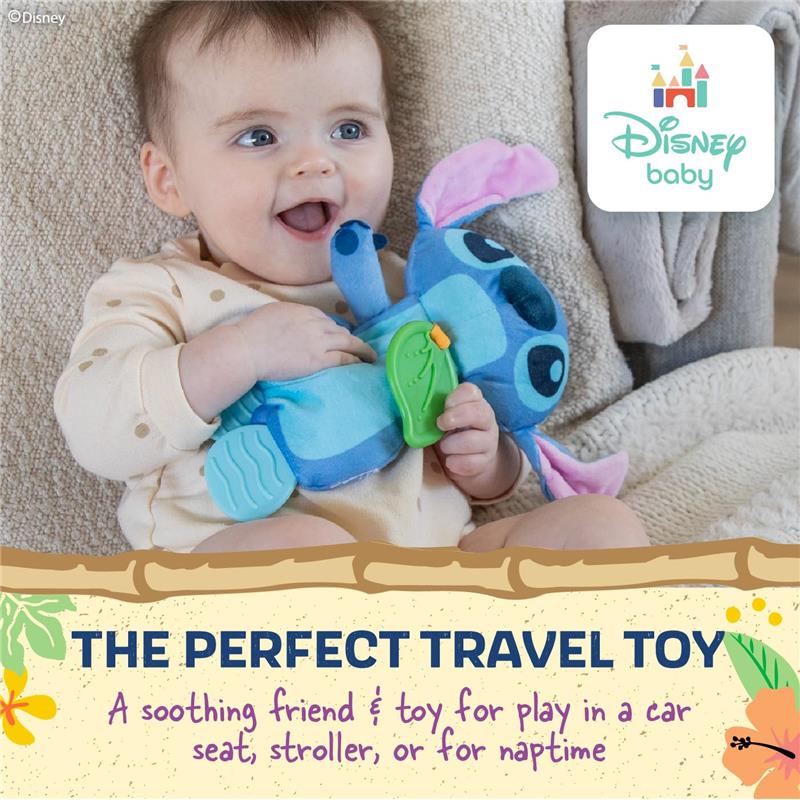 Kids Preferred - Disney Baby's Stitch Plush and Sensory Crinkle Teethe