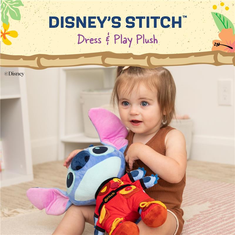 KIDS PREFERRED - Disney Stitch Dress and Play Plush for Babies and Tod