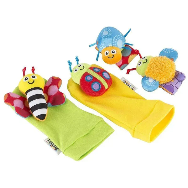 Lamaze Gardenbug 4-Piece Foot Finder and Wrist Rattle Set | MacroBaby