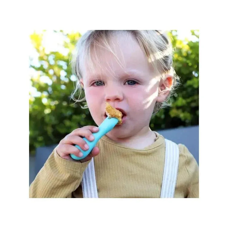 Marcus & Marcus - Silicone Palm Grasp Spoon & Fork Set, Pokey