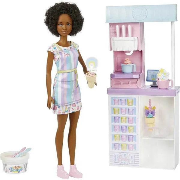 Mattel - Barbie Ice Cream Shop Playset with Brunette Doll | MacroBaby