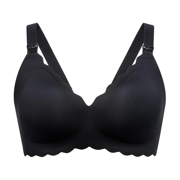 Momcozy - Seamless Floral Push Up Nursing Bra-Black | MacroBaby