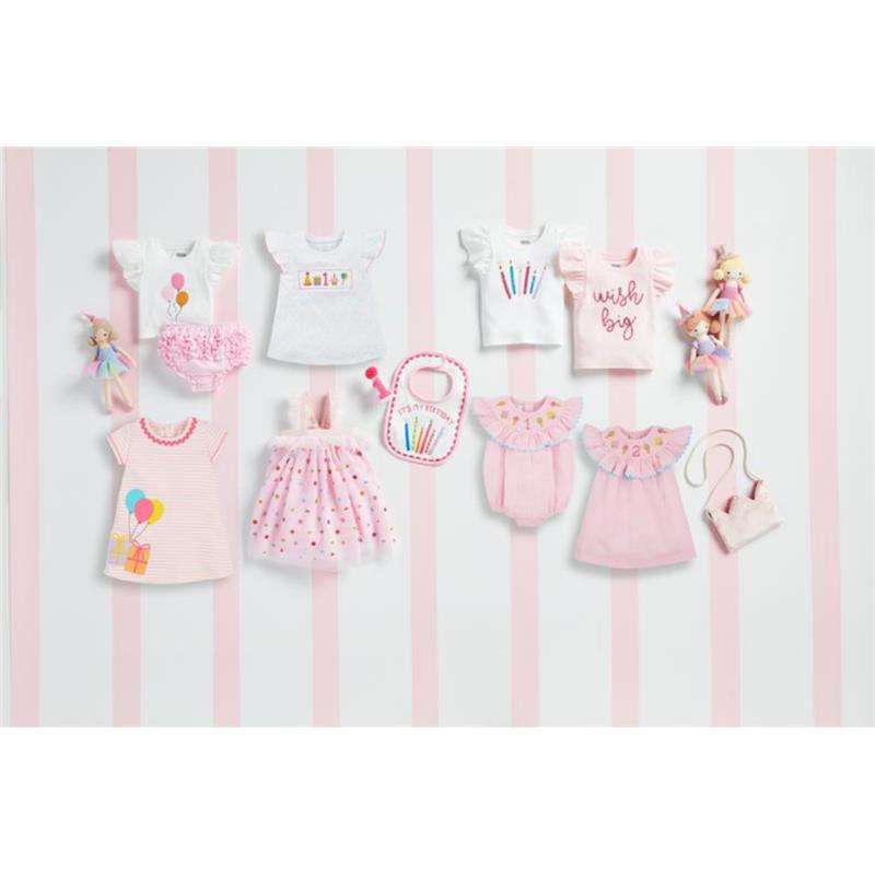 Mud Pie - Baby Girl Balloon Pinafore Set 12/18M