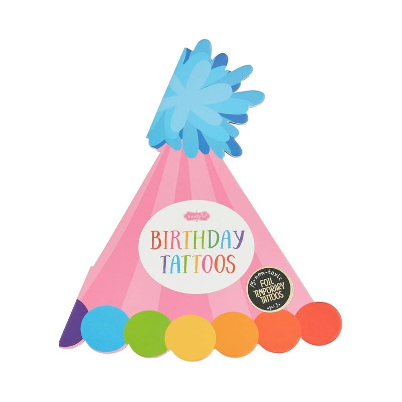 Mud Pie Pink Birthday Tattoo Book | MacroBaby