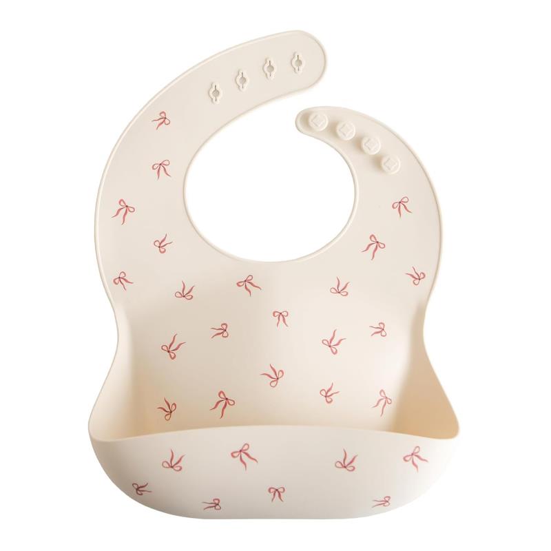Mushie - Silicone Baby Bib, Bows