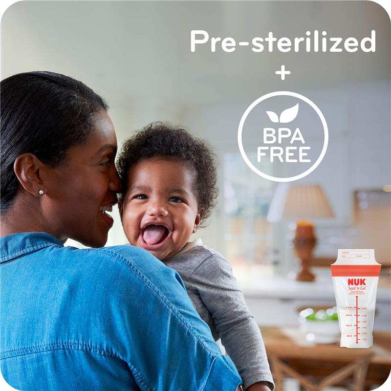 Nuk - 100 Ct Simply Natural Seal n' Go Breast Milk Bags
