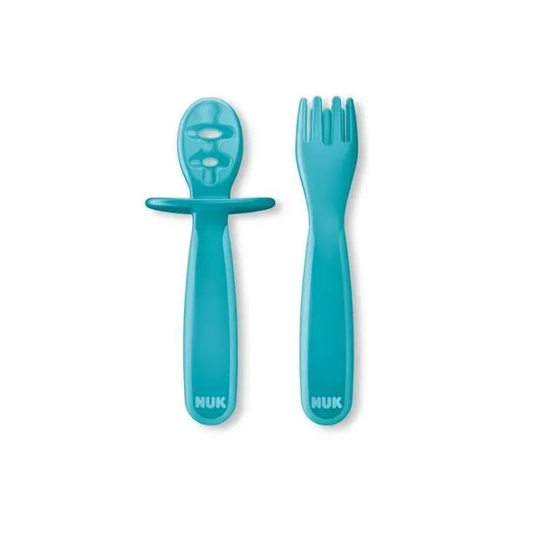 Nuk - 2Pk Pretensil Dipper Spoon and Fork | MacroBaby