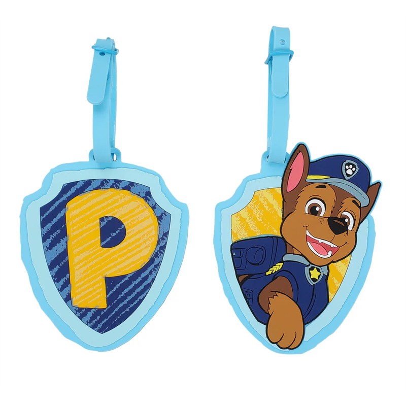Paw Patrol Chase the Police Dog Molded Rubber Luggage Tags (Set of 2 ...