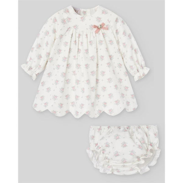 Paz Rodriguez - Set Woven Newborn Dress + Bloomers Semilla, Chalk Green ...