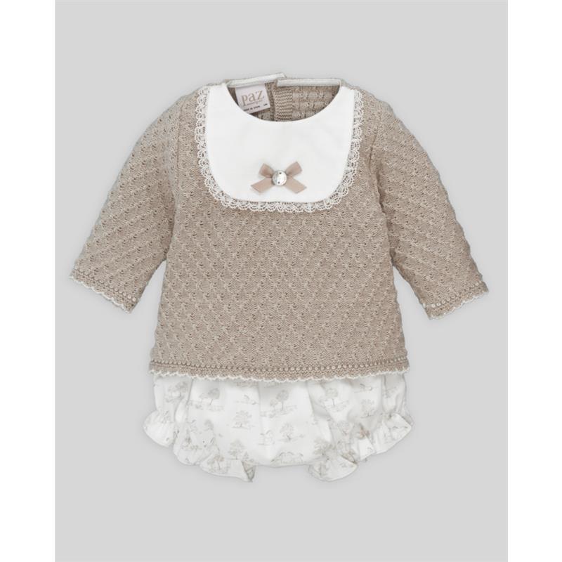 Paz Rodriguez - Take Me Home Set Knit Newborn Sweater + Bloomers Pony,