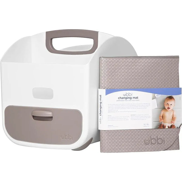 Pearhead - Ubbi Portable Diaper Caddy and Changing Mat, Diaper Storage ...