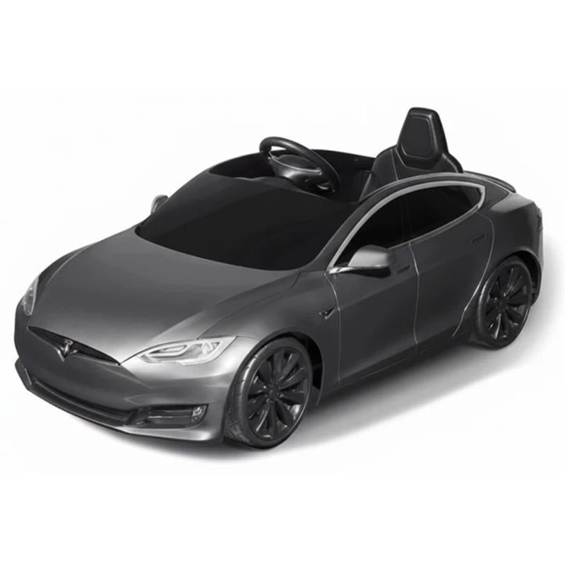 Radio Flyer - Tesla Model S for Kids Electric Car, Silver Metallic ...