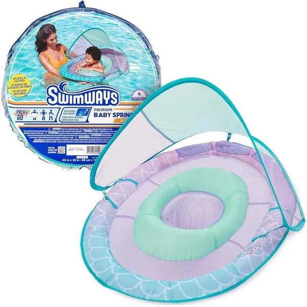 Spin Master - Swimways Baby Spring Pool Float, UPF Protection, Kids 9 ...