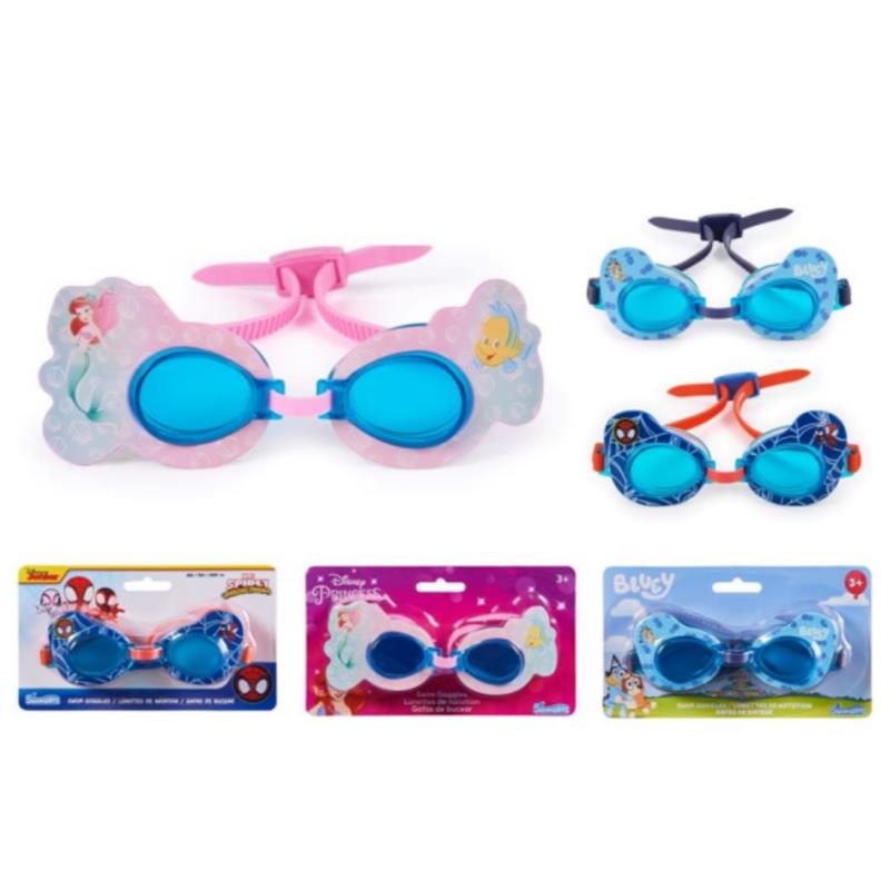 Swimways - Swim Goggle Assortment (Ariel, Spidey, Chase, Minnie, Bluey ...