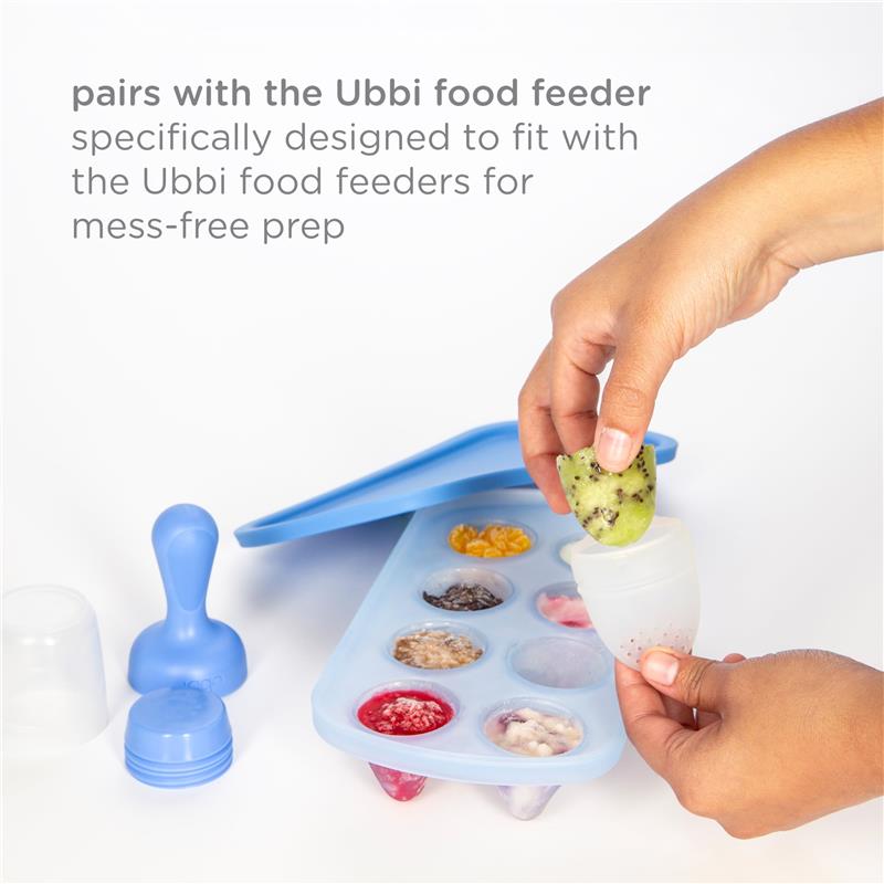 Ubbi - Baby Food Feeder & Freezer Tray Set, Polaris Blue & Zest Green