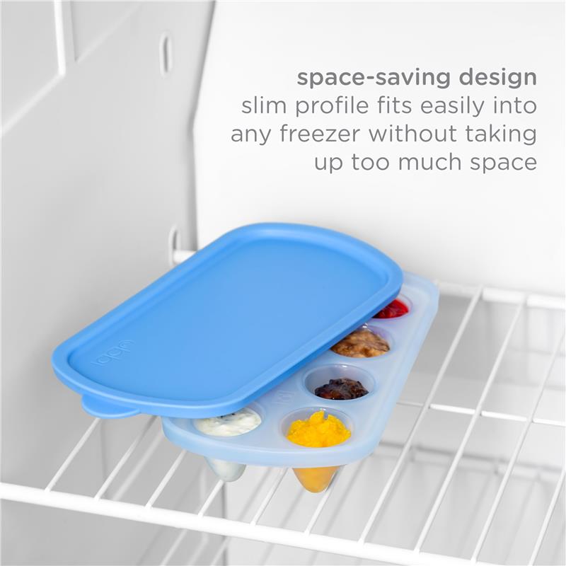 Ubbi - Baby Food Feeder & Freezer Tray Set, Polaris Blue & Zest Green